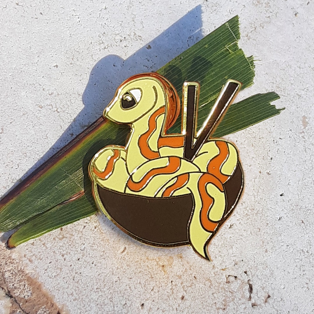 Ramen Snake, Danger Noodles Hard Enamel Pin - Etsy