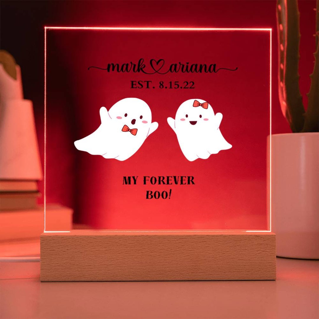 Forever My Boo Acrylic Plaque Halloween Decor Couple Decor Personalized ...