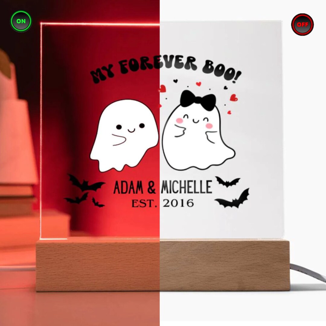 Personalized My Forever Boo Acrylic Plaque Halloween Decor - Etsy