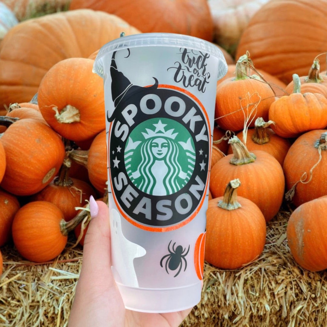 Custom Halloween Starbucks Cup, Pumpkin Starbucks Cup , Spooky Season ...