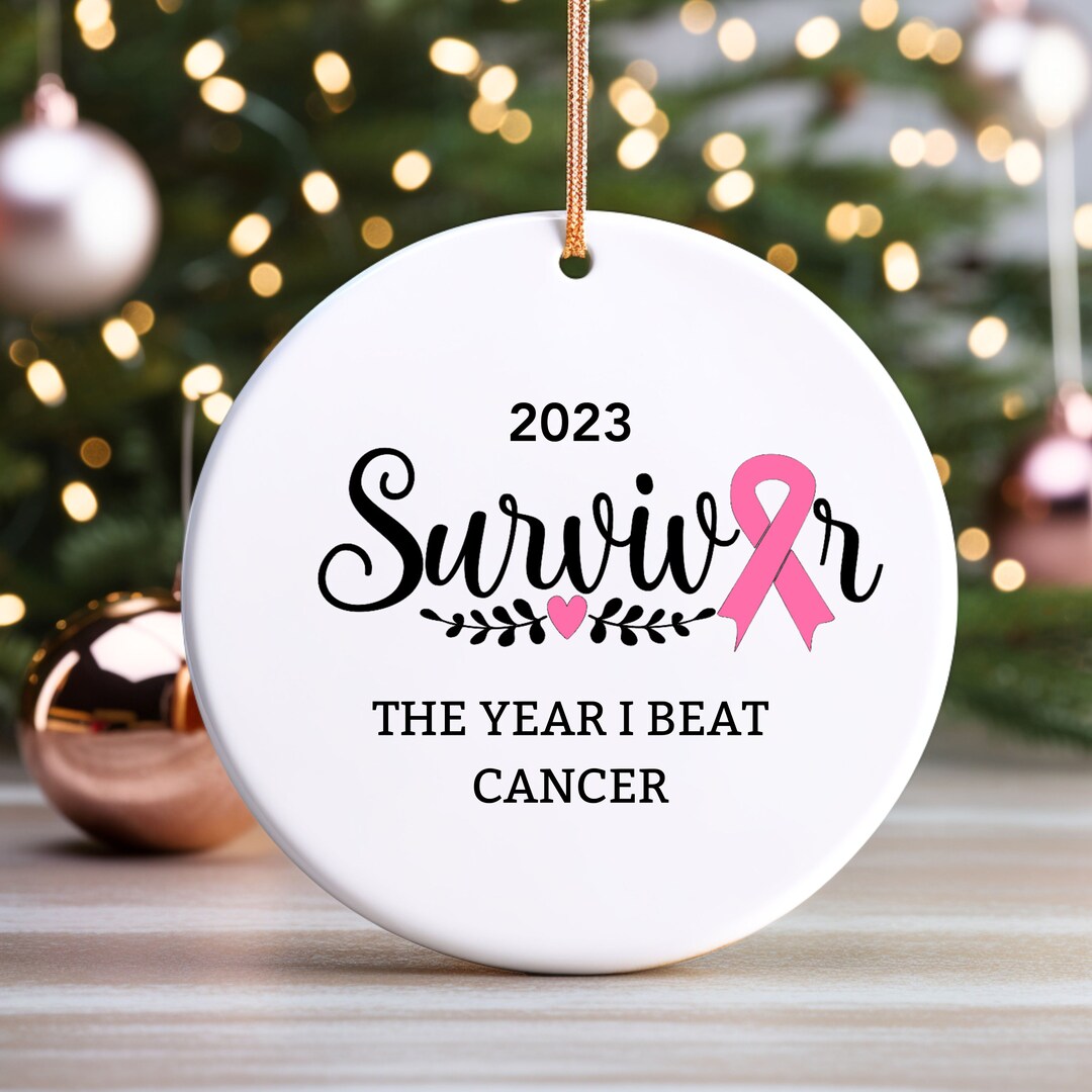 Breast Cancer Survivor Gift, I Survived Cancer Ornament, Encouragement ...