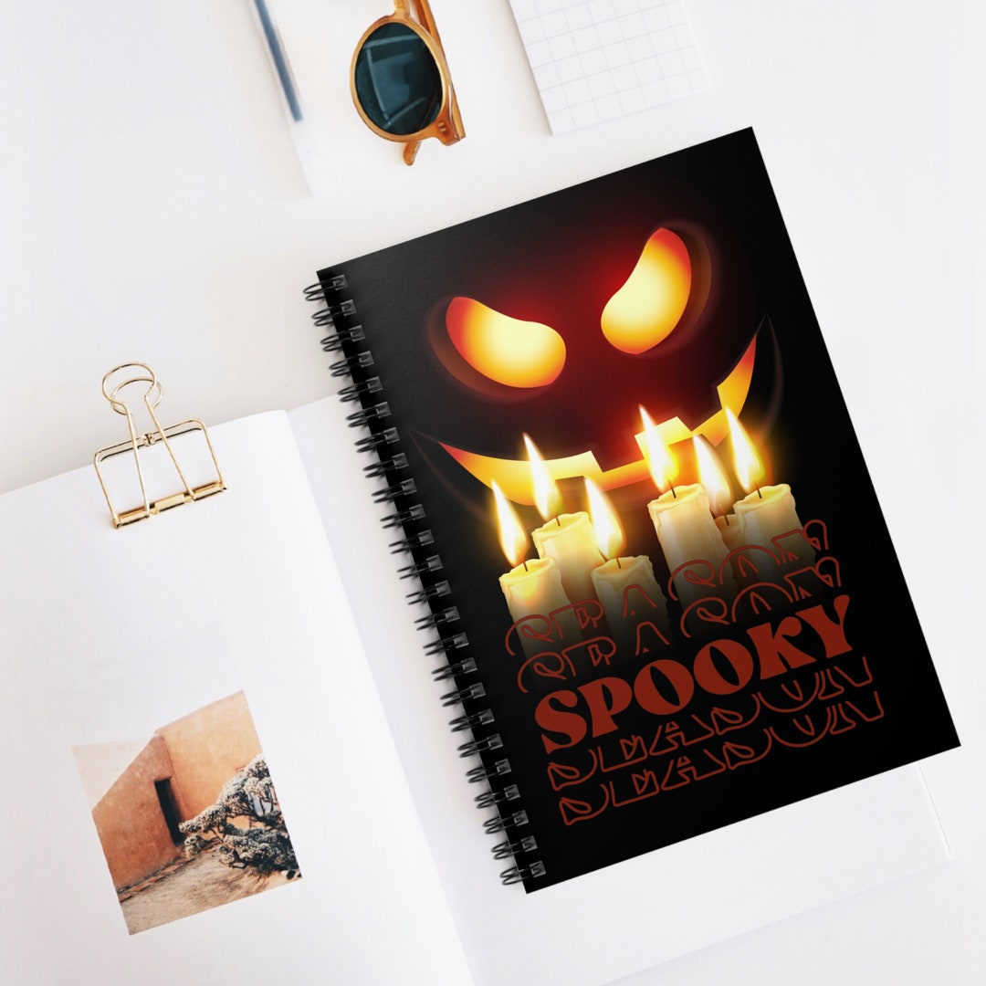 Halloween Spooky Season Creepy Spiral Notebook Ruled Line - Etsy