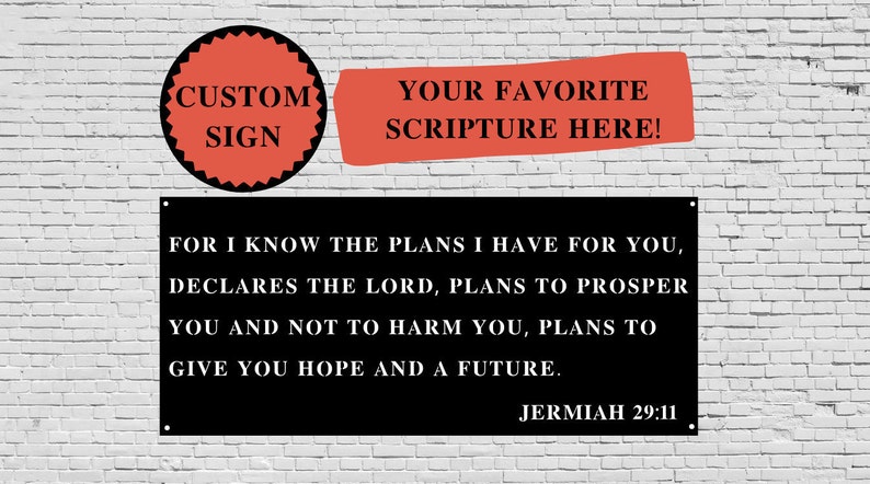 Custom Metal Scripture Wall Art Bible Verse Home Decor - Etsy