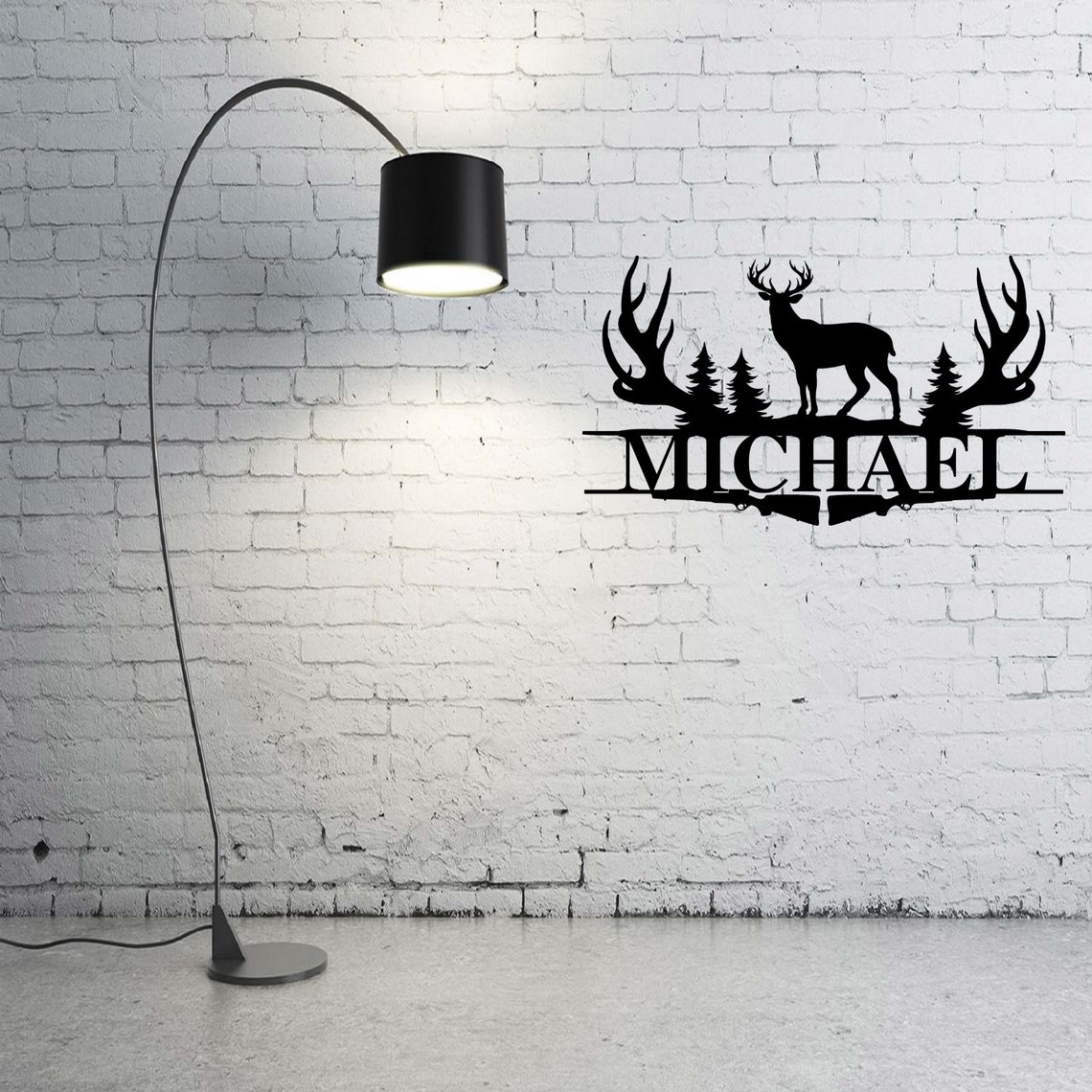 DEER SIGN Deer Antler Name Sign Hunting Personalized - Etsy