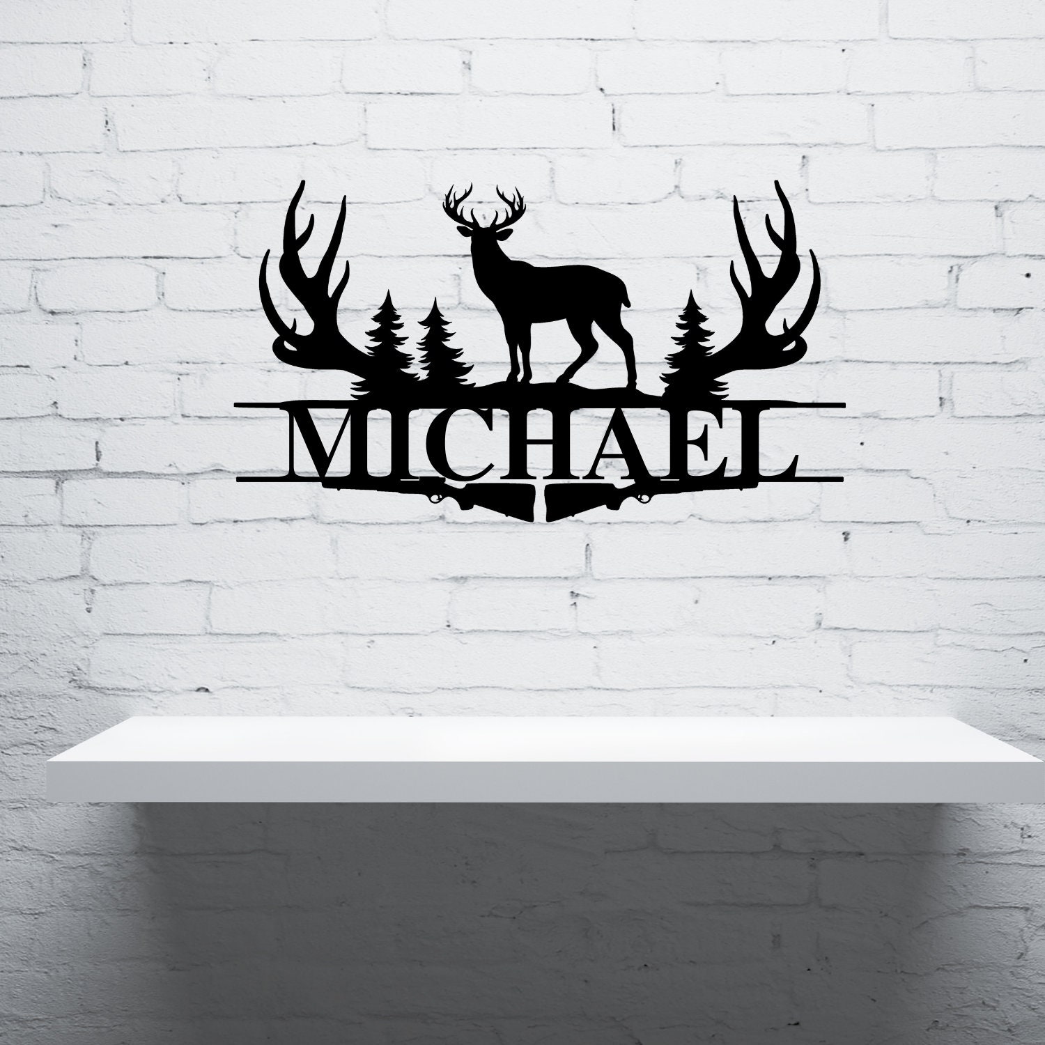 DEER HUNTING Deer Antler Name Sign Hunting Personalized - Etsy