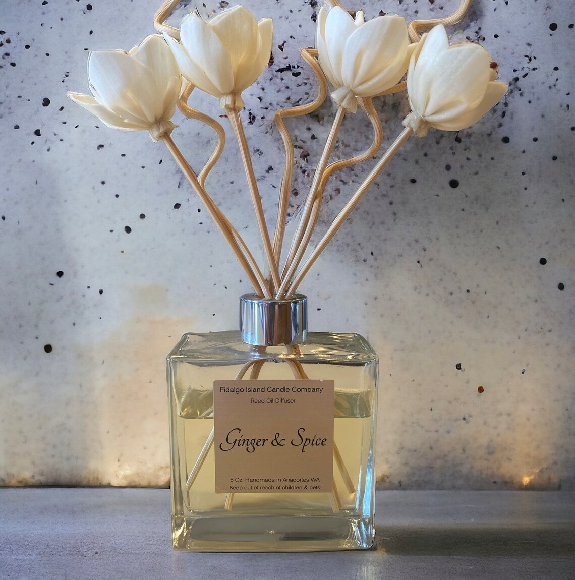 Ginger & Spice 5oz Flower Reed Diffuser - Etsy