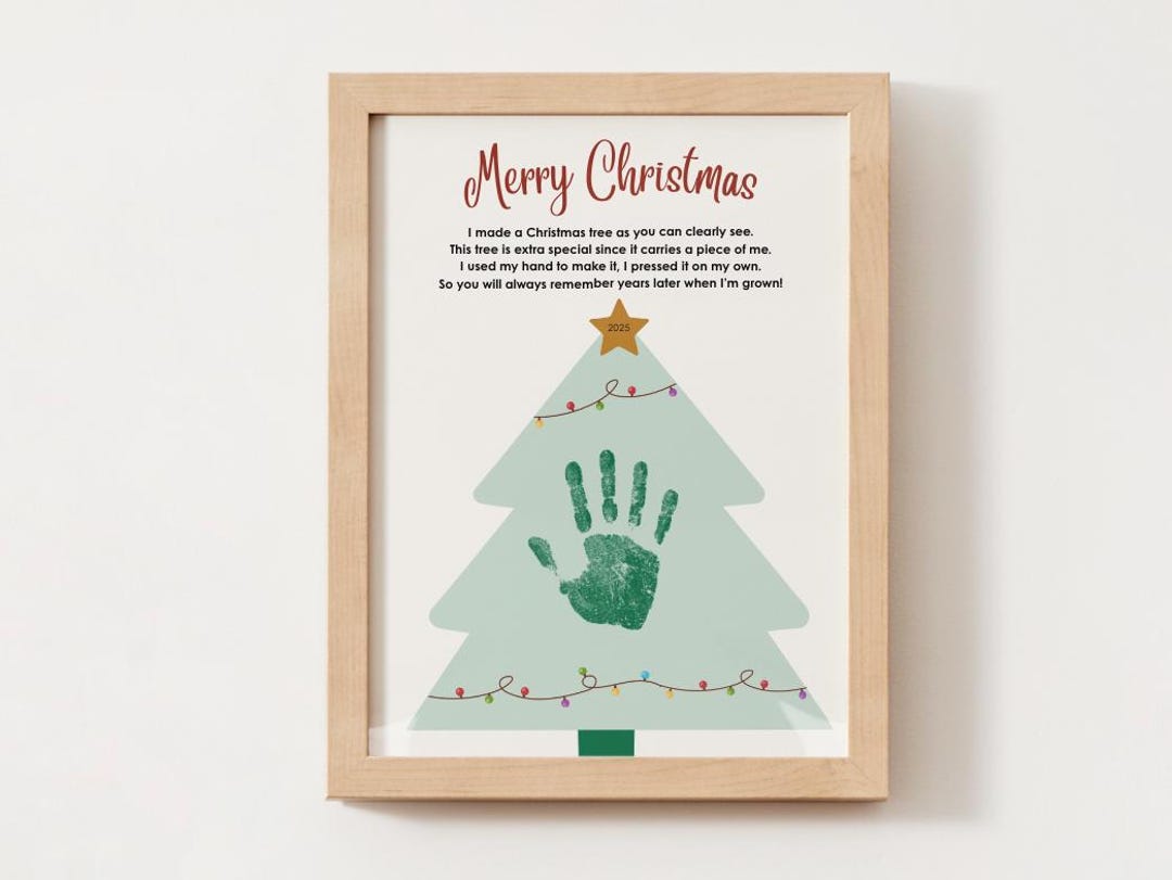 Merry Christmas Special Handprint 2025 Craft (digital Printable ...