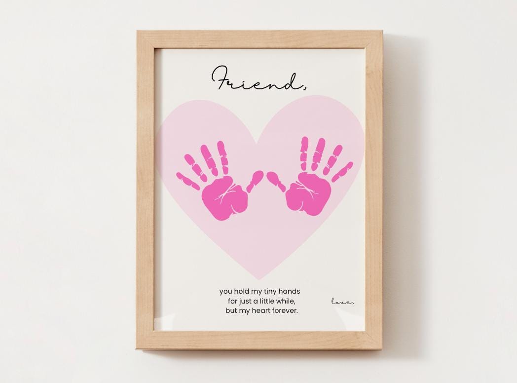 Friend Tiny Hands Handprint Craft Gift (digital Printable PDF) - Etsy