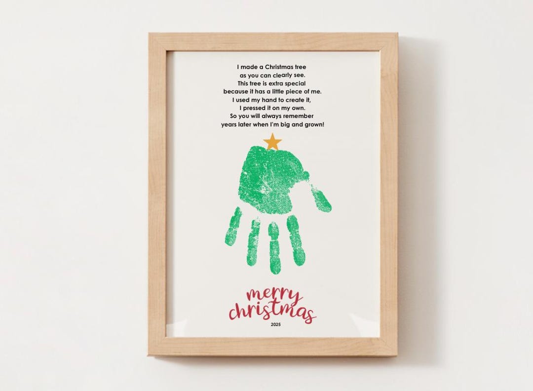 My Christmas Tree Handprint 2025 Children's Craft (digital Printable ...