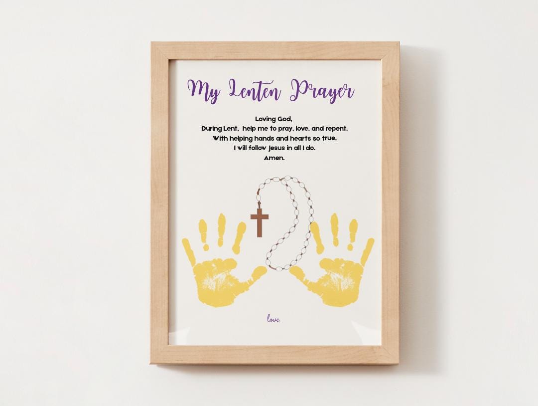 My Lenten Prayer Handprint Craft, Classroom Preschool Children’s Art ...