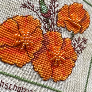 California Poppy Cross Stitch Pattern PDF - Instant Download - Etsy