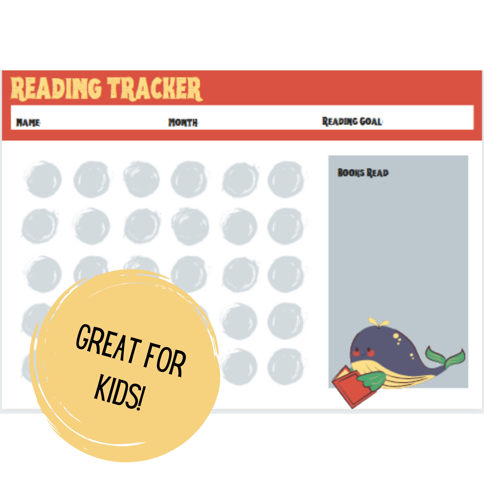 Monthly Reading Tracker for Kids Printable Reading Tracker | Etsy