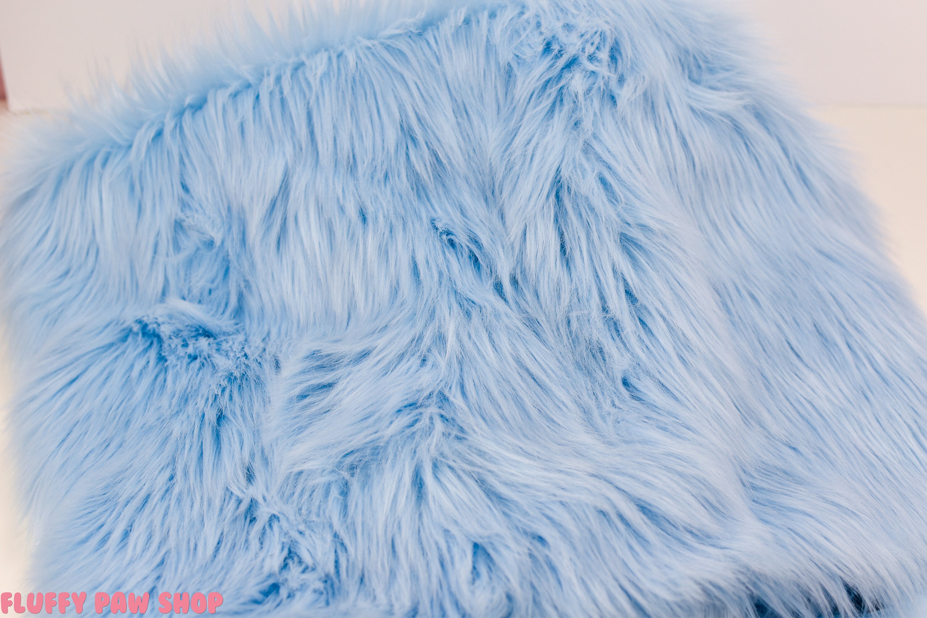 Baby Blue Faux Fur Fabric Craft Squares Light Blue Fake Fur | Etsy