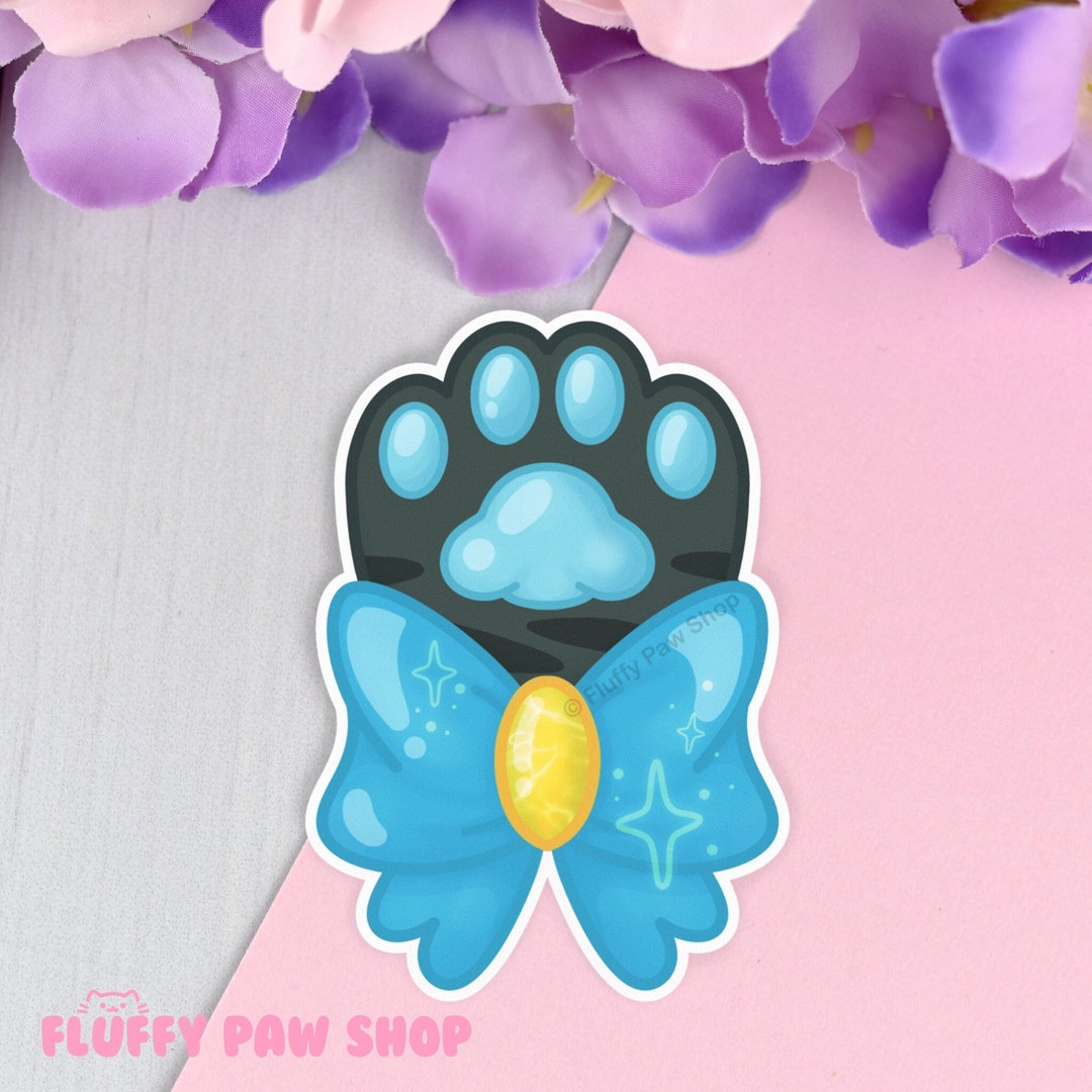 Cat Paw Vinyl Sticker Cute Cat Decal Kawaii Magical Cat - Etsy