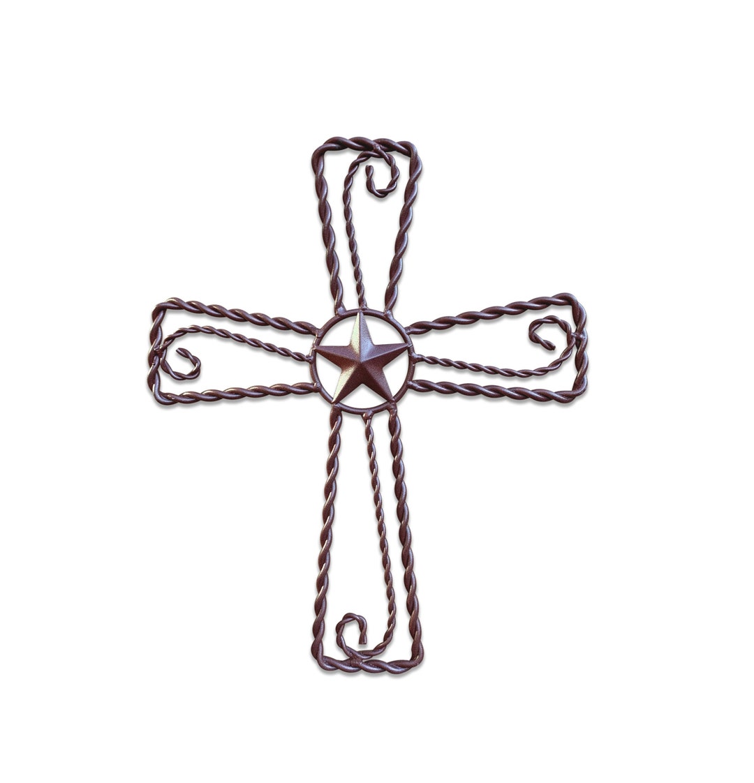 Metal Cross Wall Décor – Rustic Iron Home Art Decorations, Western ...