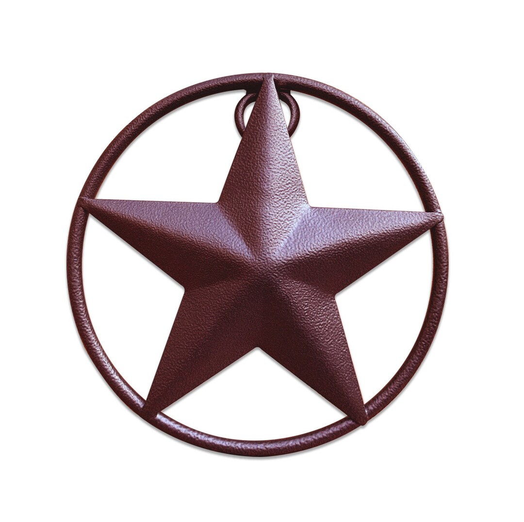 5" Rustic Barn Star - Heavy Gauge Metal Iron Western Farmhouse Home ...