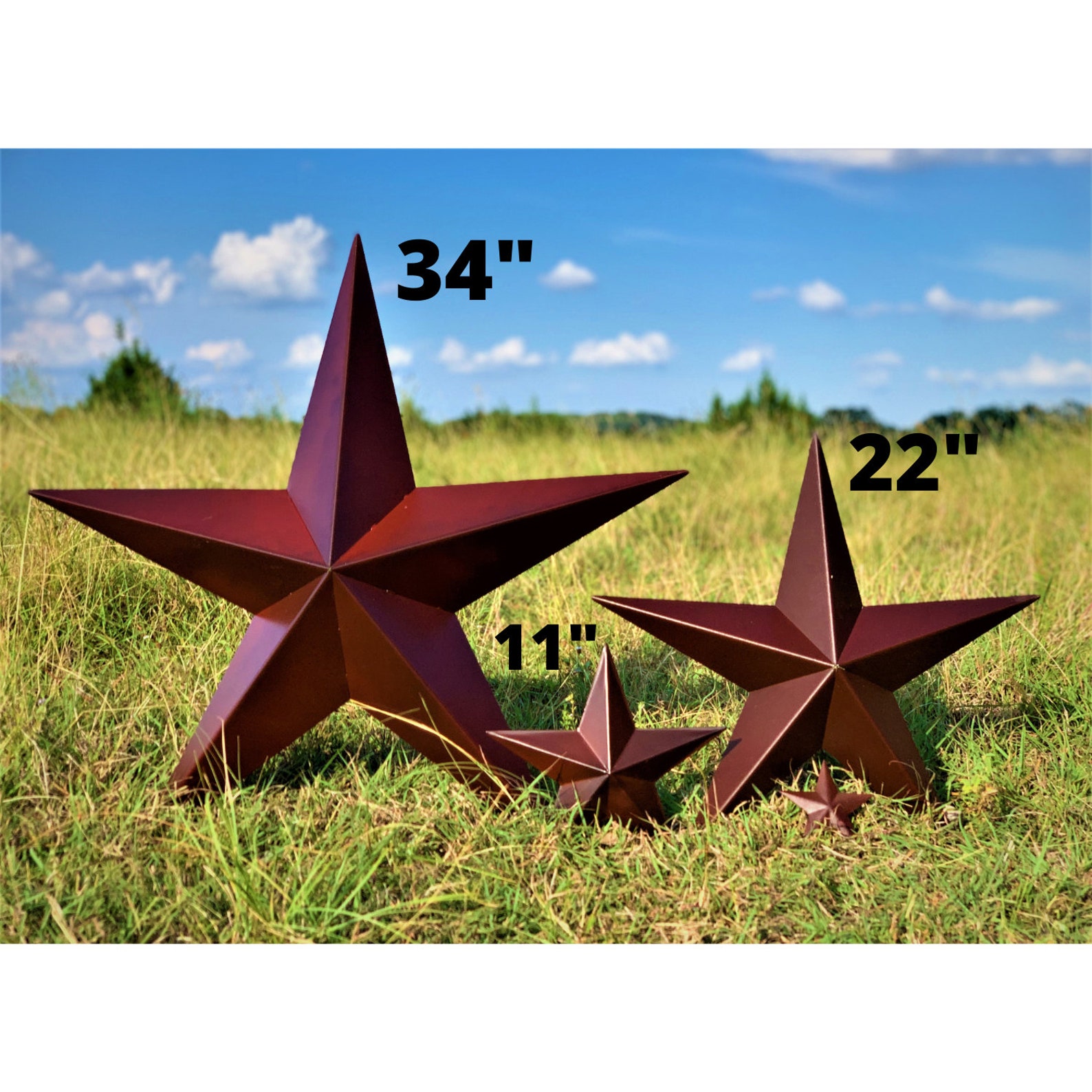 22 Rustic Barn Star Iron Farmhouse Metal Wall Decor Rust - Etsy