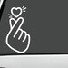 BTS Heart Korean Heart Symbol Hand Gesture Boy Band Fans Car Stickers ...