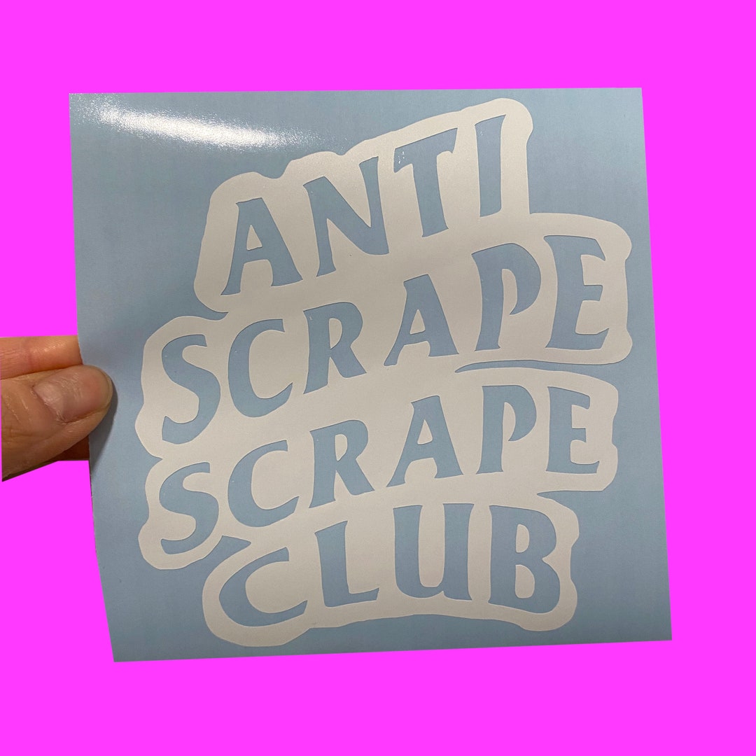 Anti Scrape Scrape Club Funny Car Decal Sticker Bumper Car - Etsy Canada