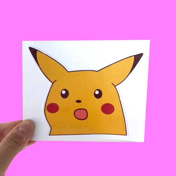 Surprised Pikachu Decal - Etsy