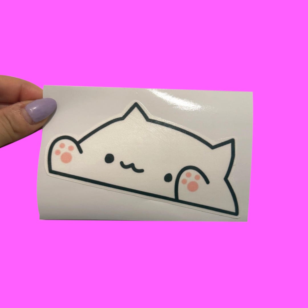 Bongo Cat Stickers - Car Bumper Sticker - Cute Kitten Stickers - Meme ...