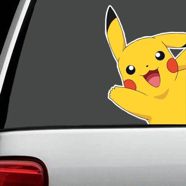 Pikachu Waving Hi Car Stickers Stickers Decals Vinyl | Etsy