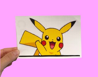 Pikachu Waving Hi Car Stickers Stickers Decals Vinyl | Etsy