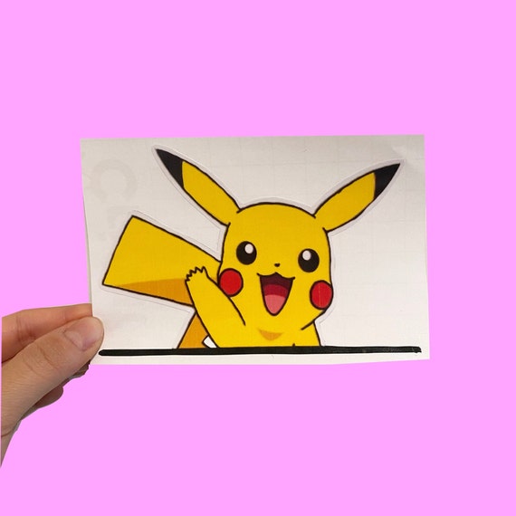 Stickers Decals Vinyl Stickers Pikachu Saying Hi | Etsy