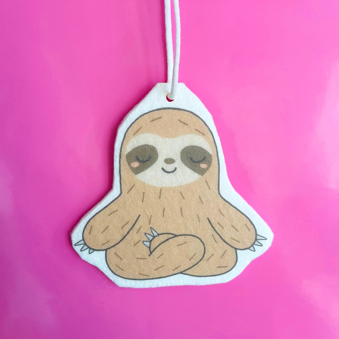 Meditating Zen Sloth Scented Air Freshener - Car Air Freshener - Home ...