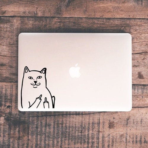 Cat Giving Middle Finger Meme Car Stickers Car Decals - Etsy