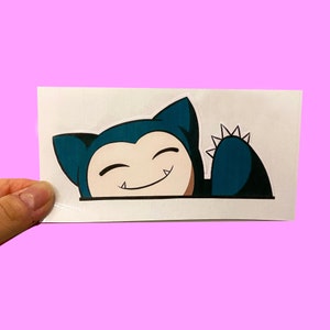 Snorlax Smiling Stickers Decals Vinyl Stickers Snorlax Waving Hi ...