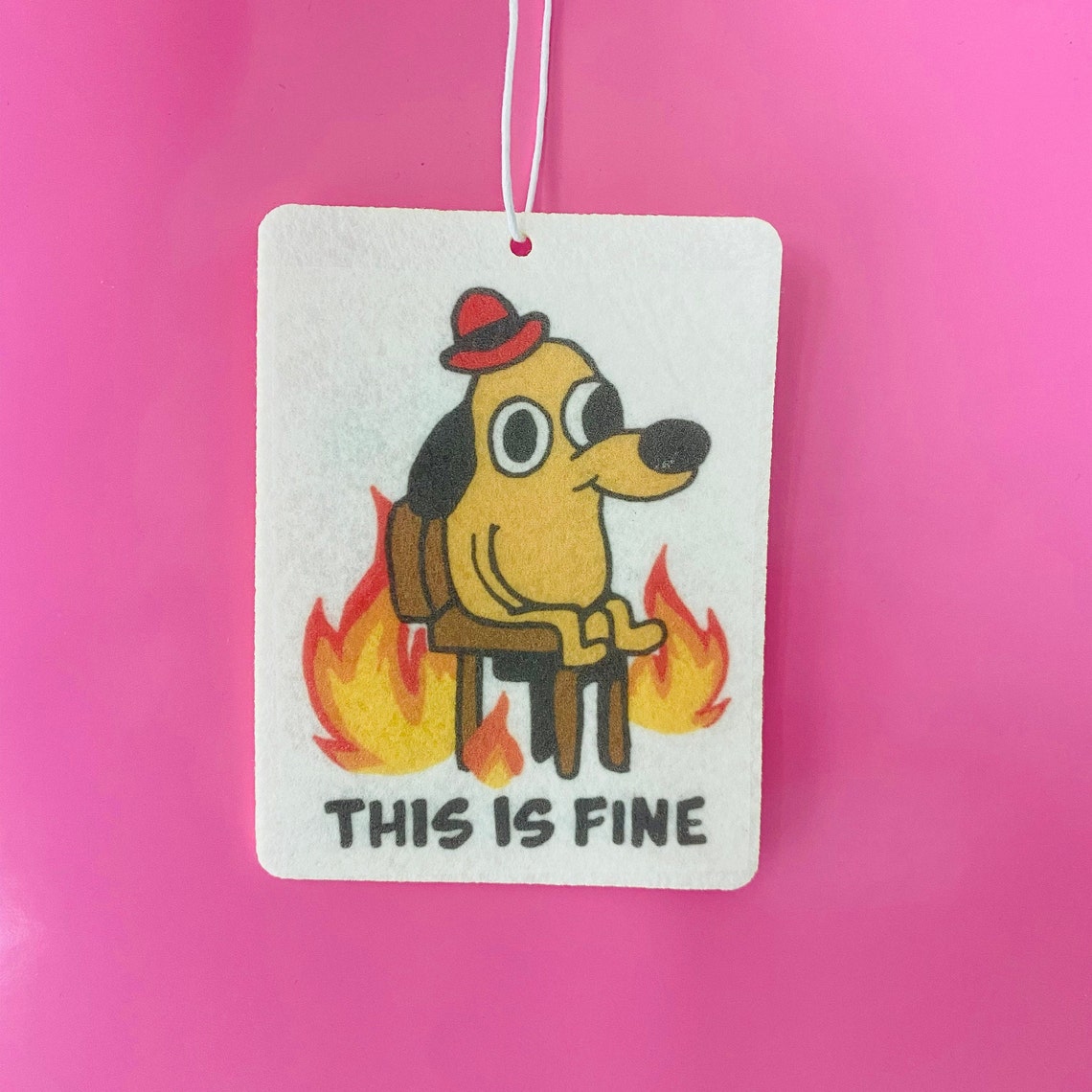 This is Fine Dog Fire Meme Scented Air Freshener Car Air - Etsy Canada