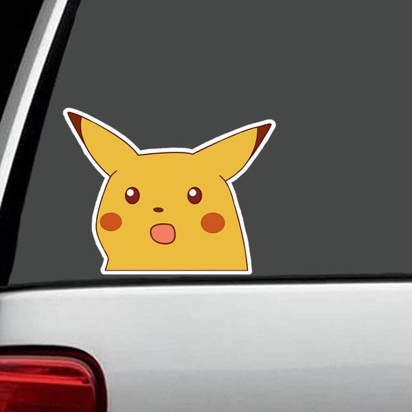 Surprised Pikachu Stickers Car Decals Vinyl Stickers | Etsy
