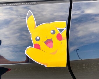 Pikachu Inspired Pokemon Vinyl Car Decal Free Shipping - Etsy
