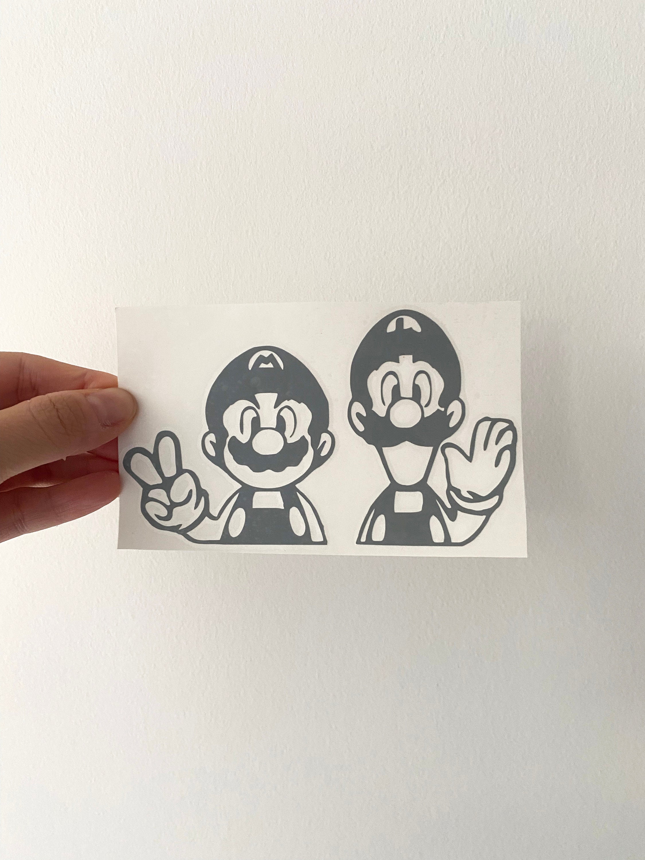 Mario and Luigi Peace Sign Car Decals Car Stickers Vinyl - Etsy Canada