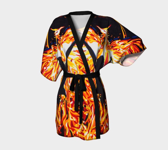 Phoenix Fire Art Inspired Kimono Robe — Annika Connor