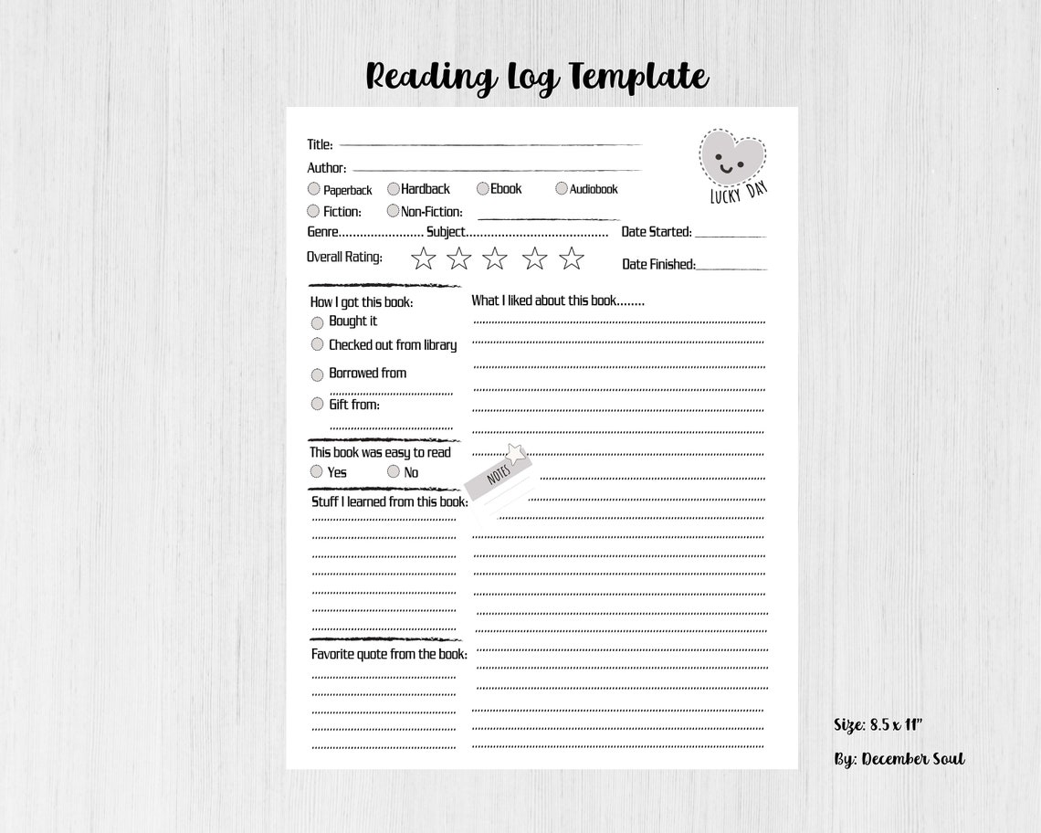 Reading Log; Reading Tracker, Homeschool, Book Tracker, Book Log, Back ...