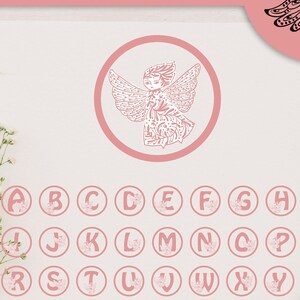 Pink Angel Alphabet, SVG A-Z, PNG Pink Angel, Monogram Svg Font ...