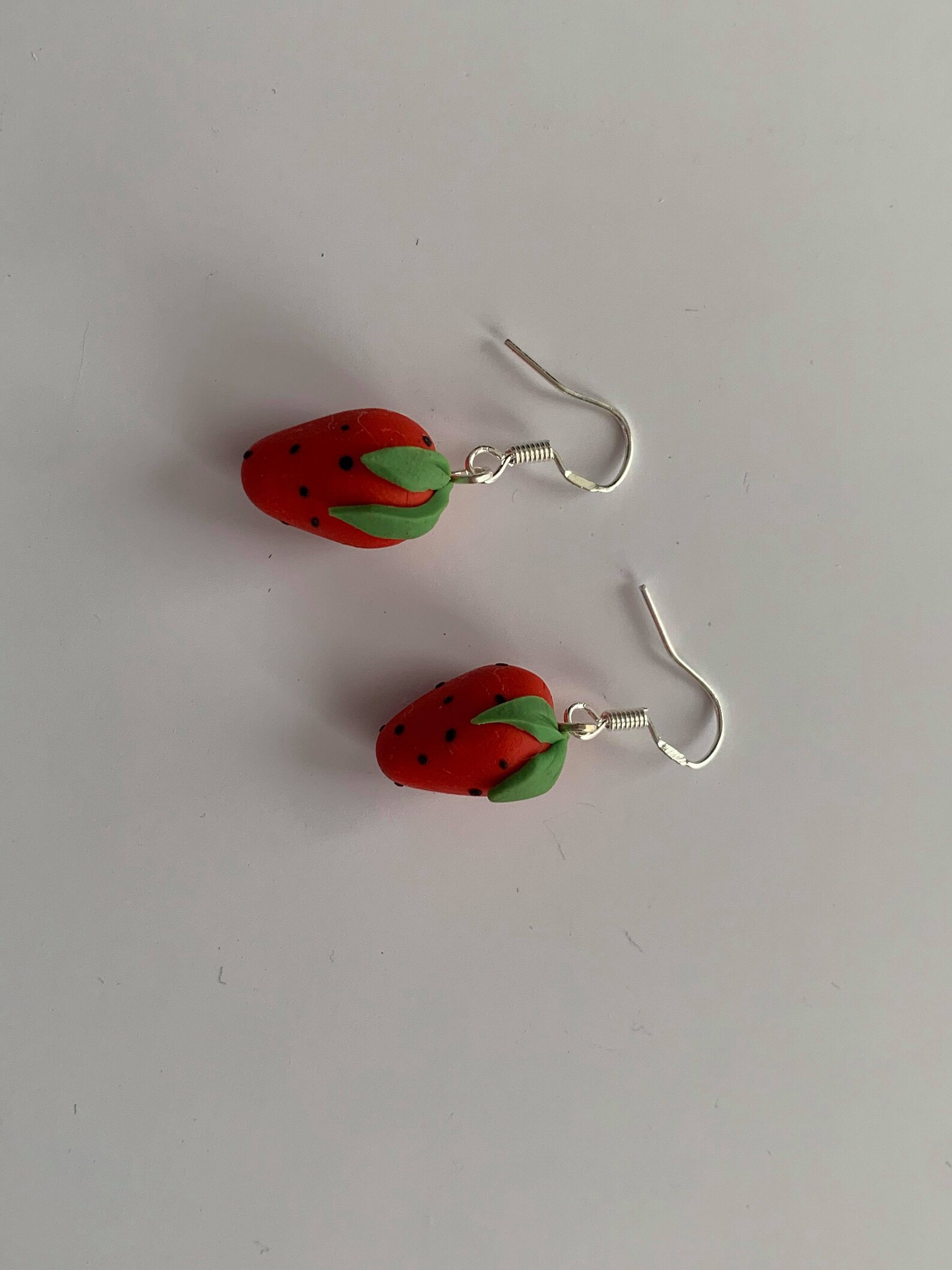 Polymer Clay Strawberry Earrings - Etsy New Zealand