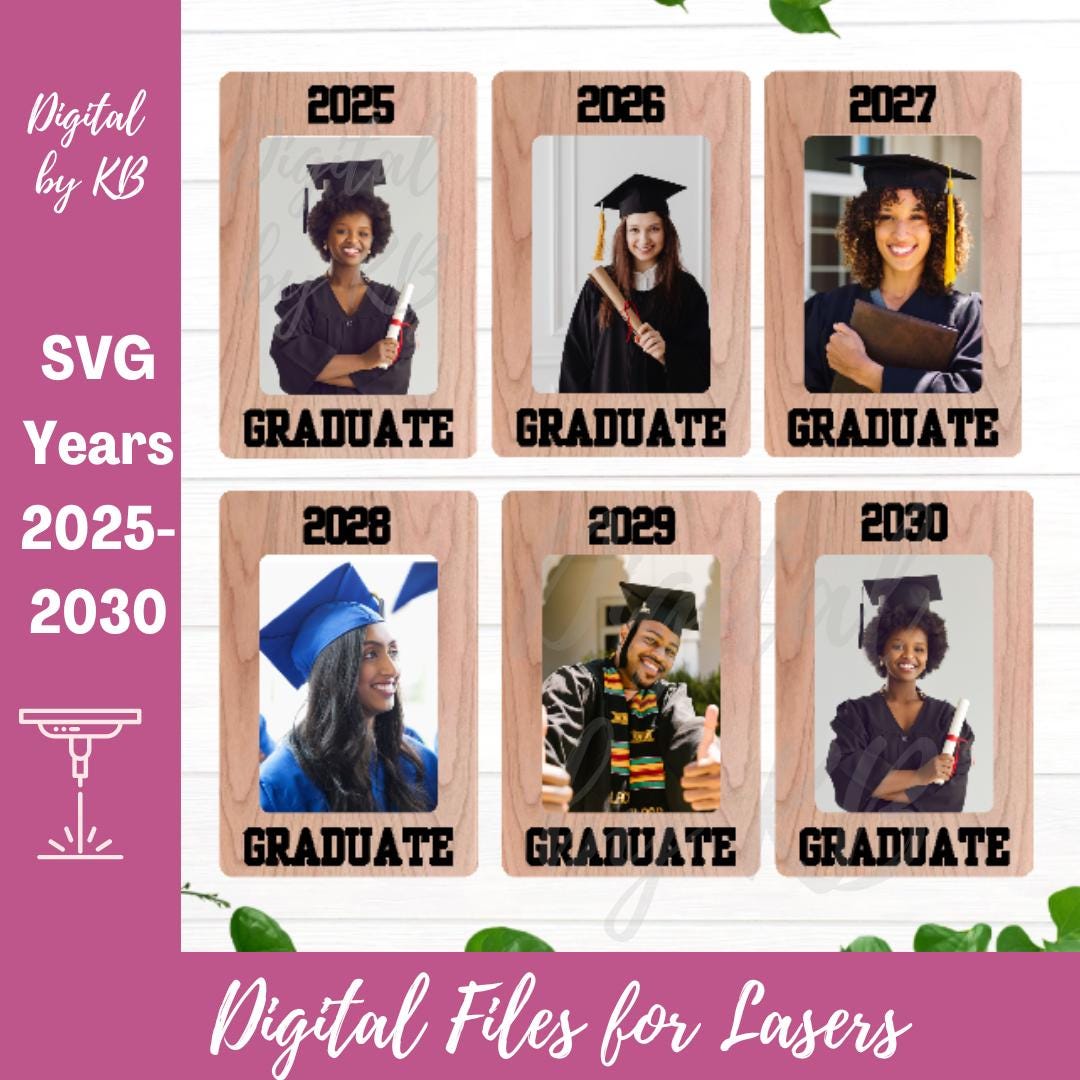 Graduate Senior Wallet 2025-2030 Photo Frame Cap Diploma Fridge Magnet ...