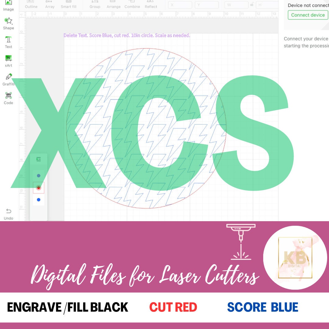 Scored Lightning Bolt Pattern Sign Backer SVG Digital Download Laser ...