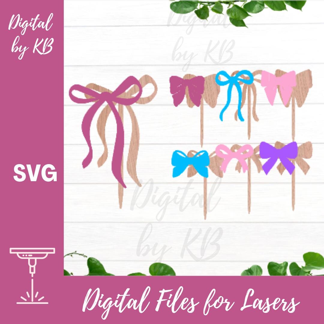 Coquette Layered Bow Tree Pick, Centerpieces, Floral Pick, Loopy ...