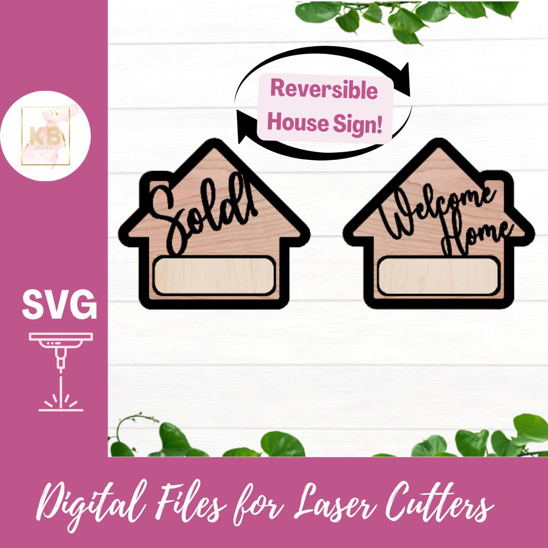 Sold Welcome Home Real Estate Sign, Reversible Realtor Marketing House ...