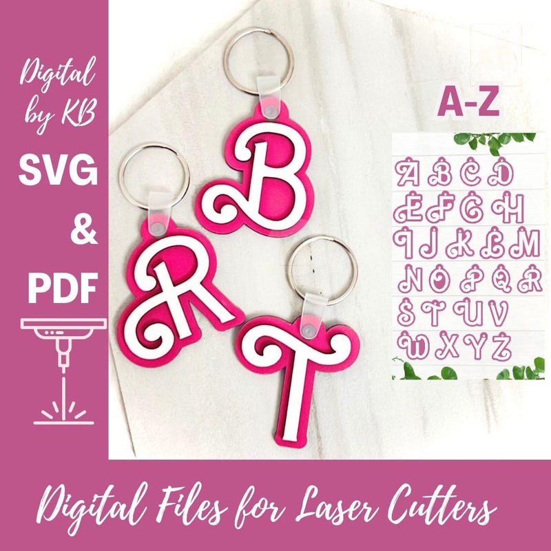 Alphabet Keychain - Etsy