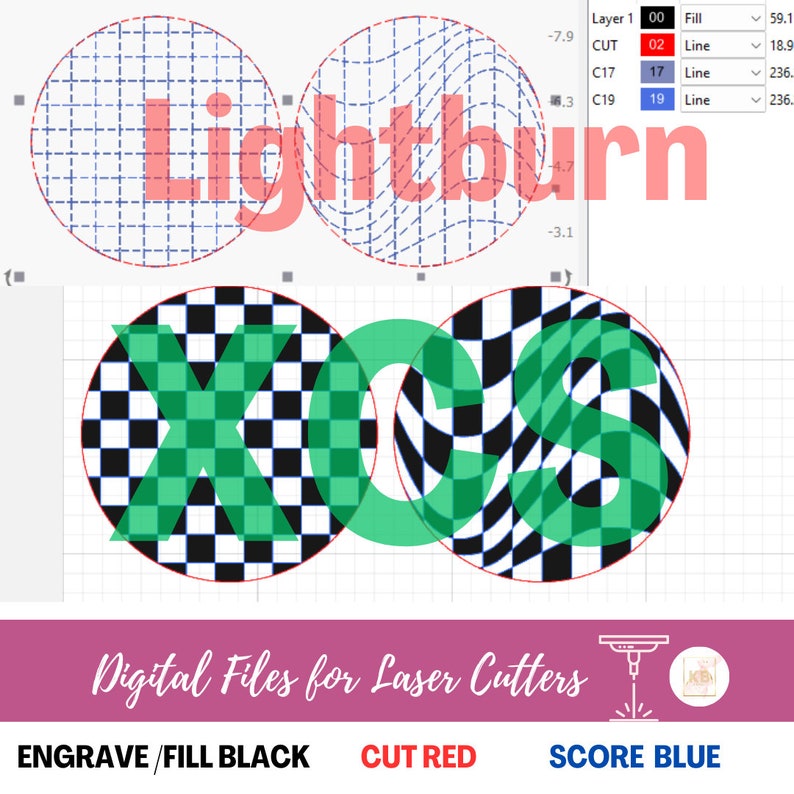 Checkered Retro Sign Backers SVG Digital Download Laser File, Warped ...