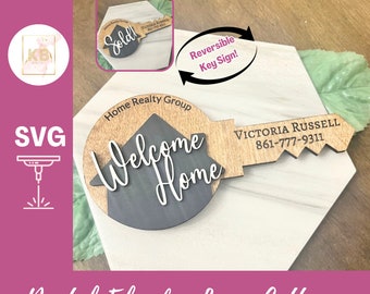 Real Estate Key Closing Glowforge DIGITAL SVG FILE Only - Etsy