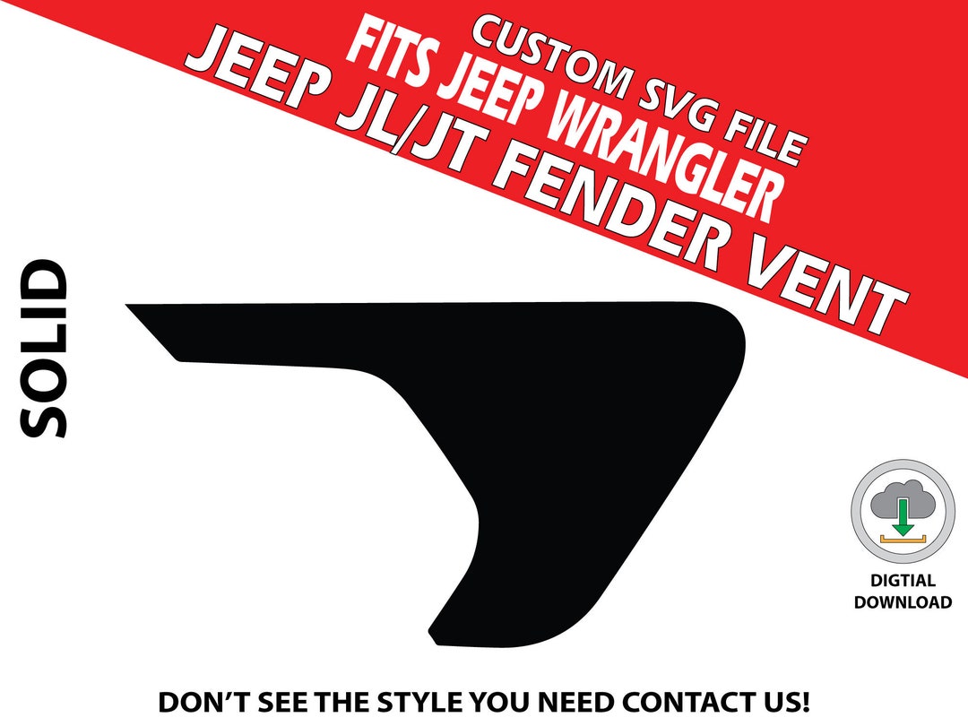 Fits Jeep Wrangler/gladiator 2018+ Fender - SVG Cut File - DIY Decal ...