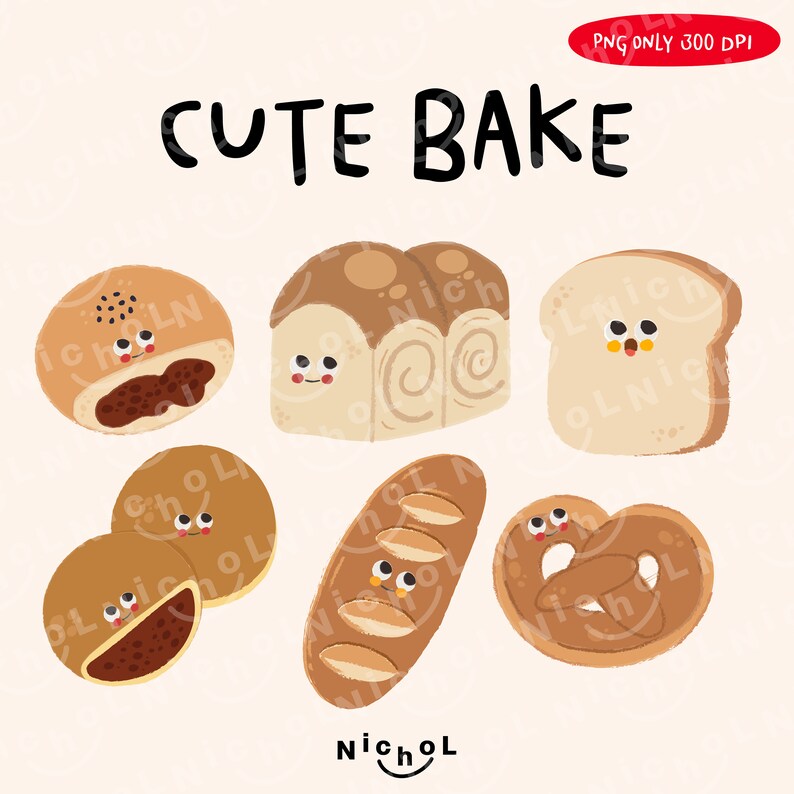 Cute Kawaii Printable Bake Clipart / Commercial Use/ PNG - Etsy