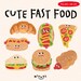 Cute Kawaii Printable Fast Food Clipart / Commercial Use/ PNG - Etsy