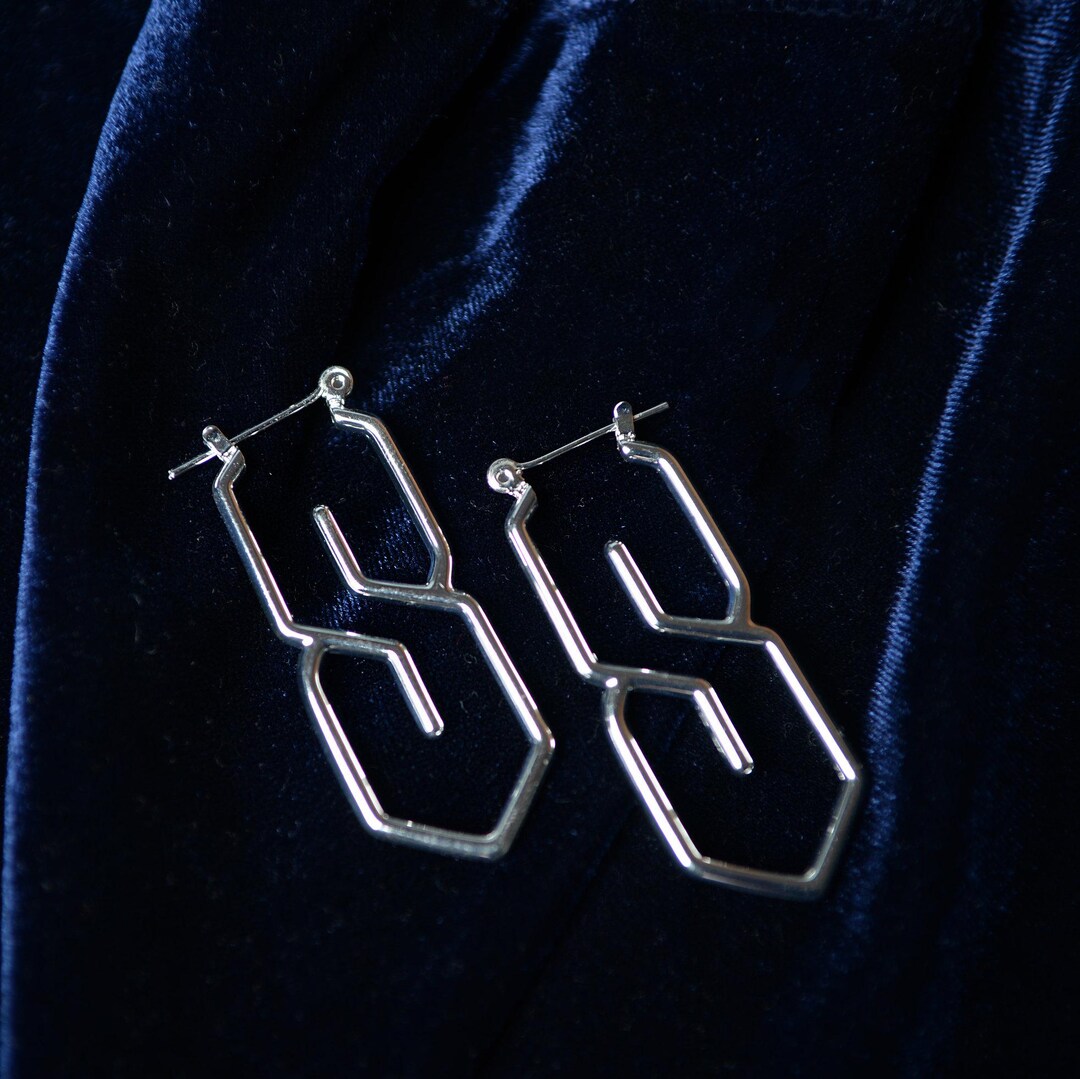 Silver "s" Initial Earrings | Y2K Nostalgic Jewelry - Etsy